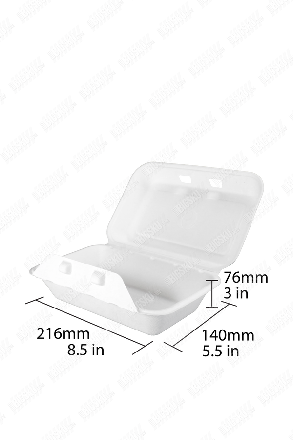 Sugarcane Food Container - Takeout & To Go Box | BIGSKU Canada