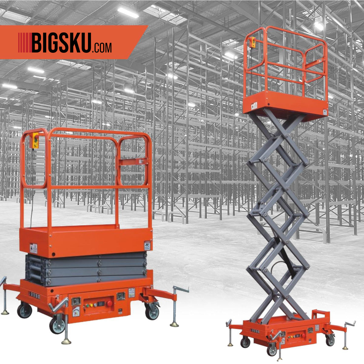Semi-Electric Hydraulic Scissor Lift | Warehouse & Material Handling ...